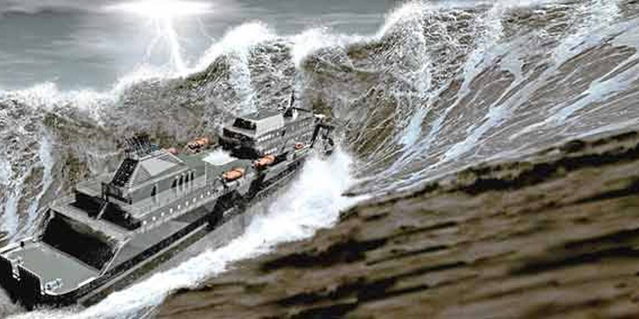 Une vague record de 36 mètres de hauteur