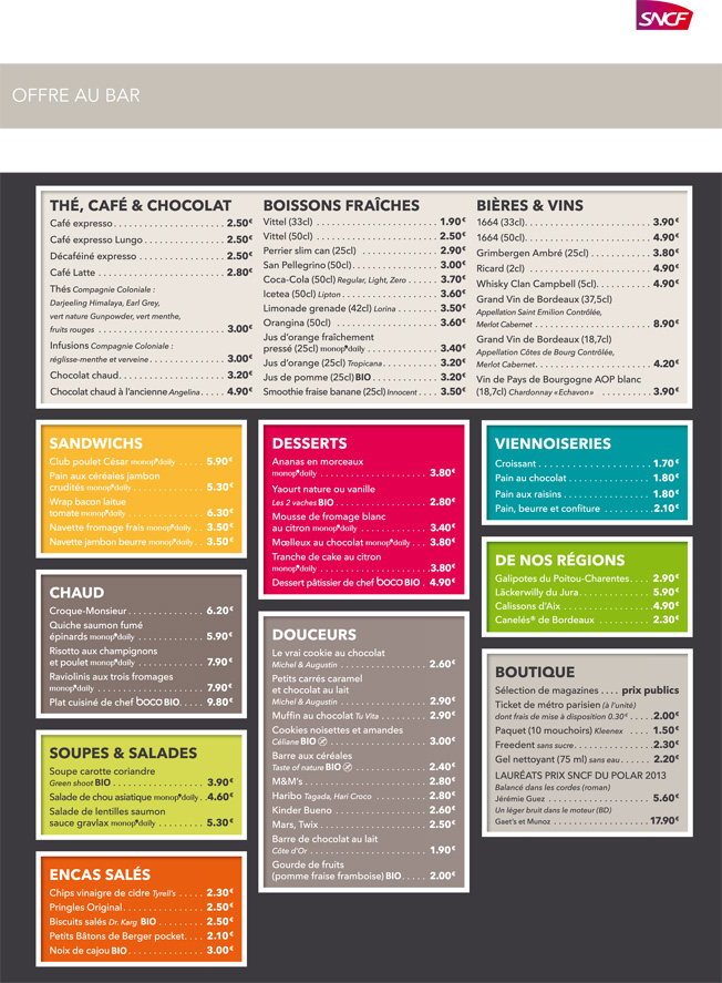 Restauration : les nouvelles recettes de la SNCF