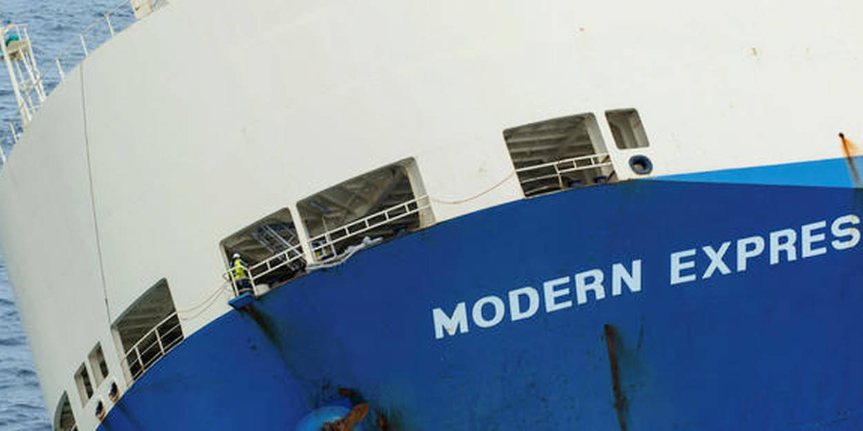 Cargo à la dérive : le Modern Express se rapproche du littoral