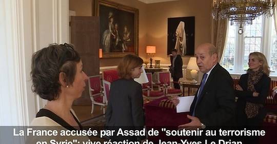 Vidéo - Jean-Yves Le Drian répond aux accusations de Bachar al-Assad