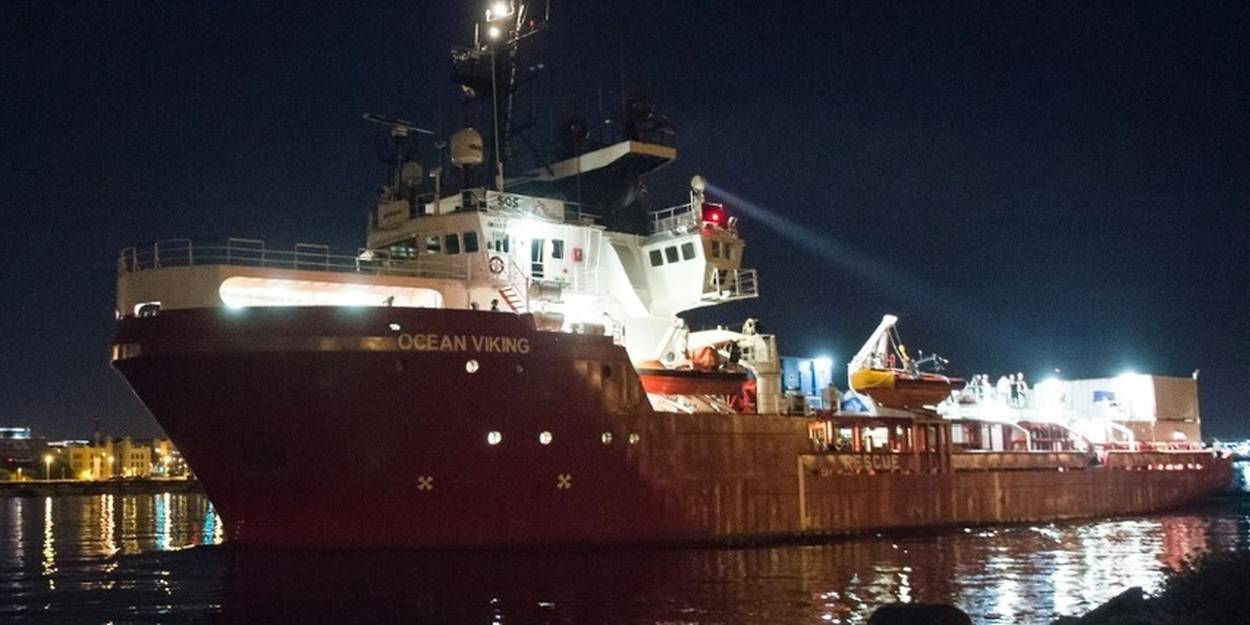 L'Ocean Viking prend le large pour sa première mission de sauvetage