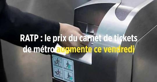 Vidéo - RATP : le prix du carnet de tickets de métro augmente ce vendredi