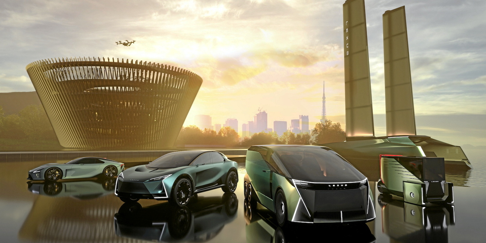 Lexus : une supercar, un crossover et un monospace… à 6 roues